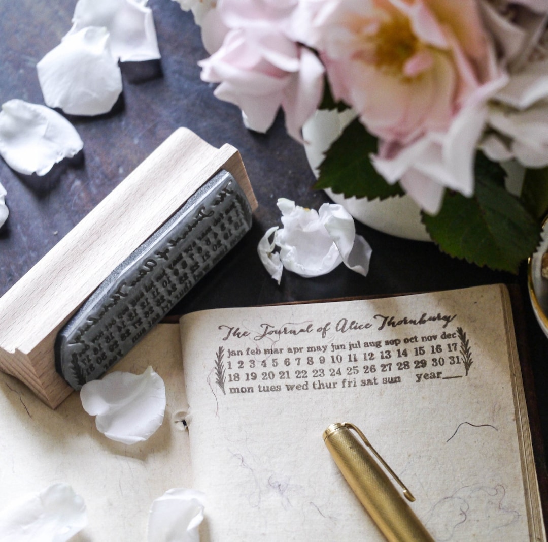 Personalized Journaling Rubber Stamp for Bullet Journals, Calendars ...