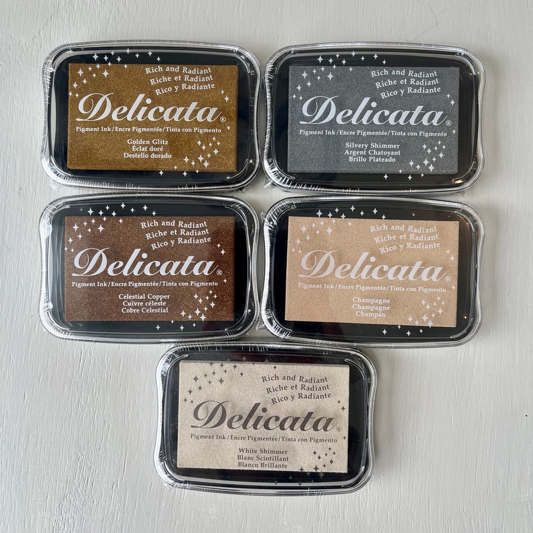 Tsukineko Delicata Metallic Ink Pads: Vegan, Eco-friendly, Multiple ...
