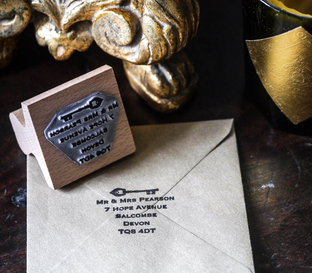 Personalized Eco-friendly Key Address Rubber Stamp for Custom Home ...