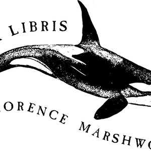 Jackie Morris Orca Ex Libris Rubber Stamp Custom This Book Belongs to ...