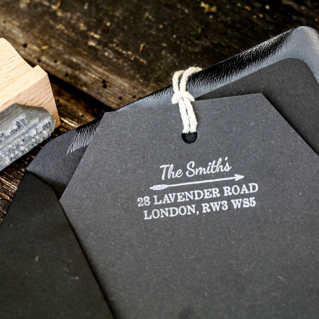 Personalized Arrow Address Rubber Stamp for New Home, Wedding Gifts ...