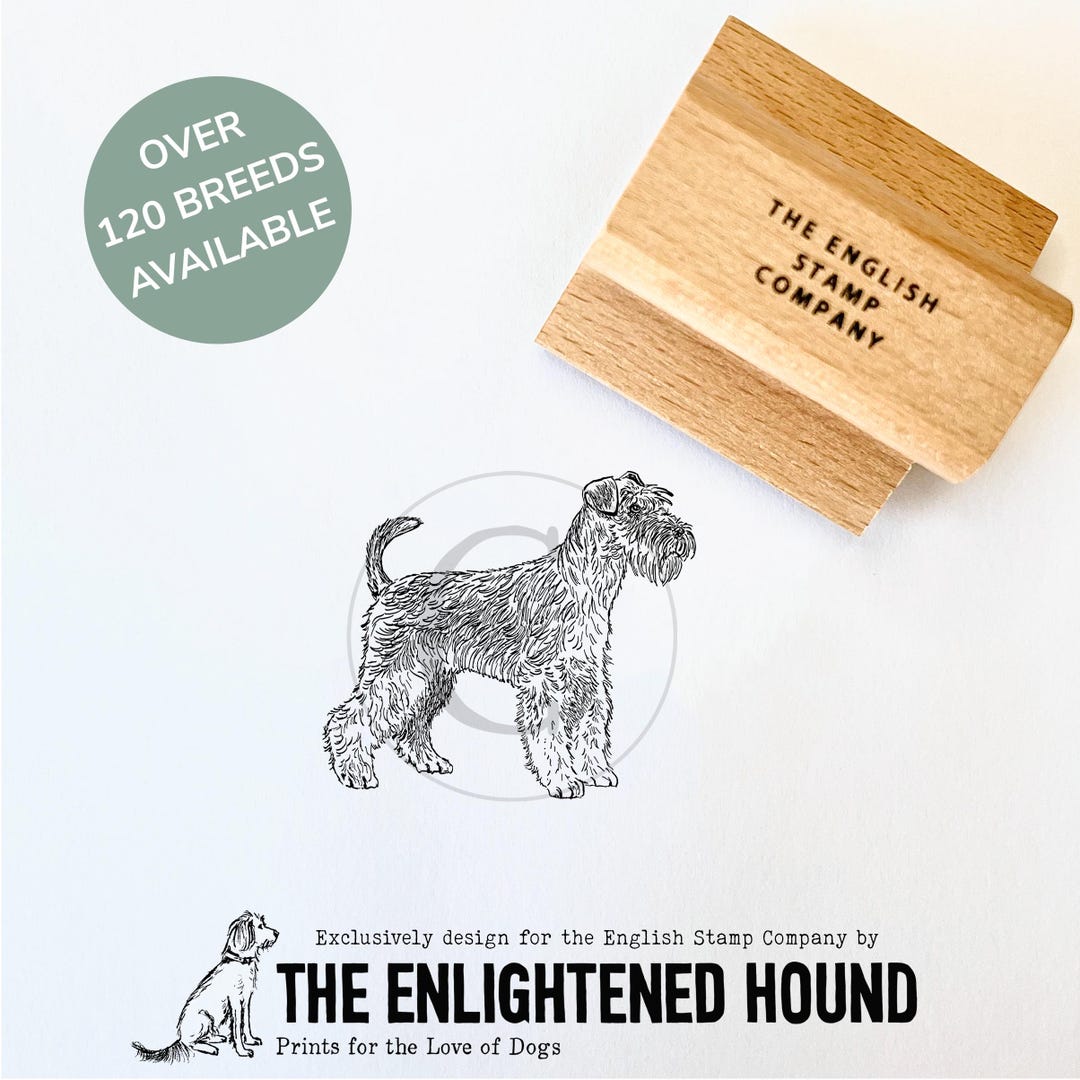 Debbie Kendall Miniture Schnauzer Dog Rubber Art Stamp | Dog Art Stamp ...