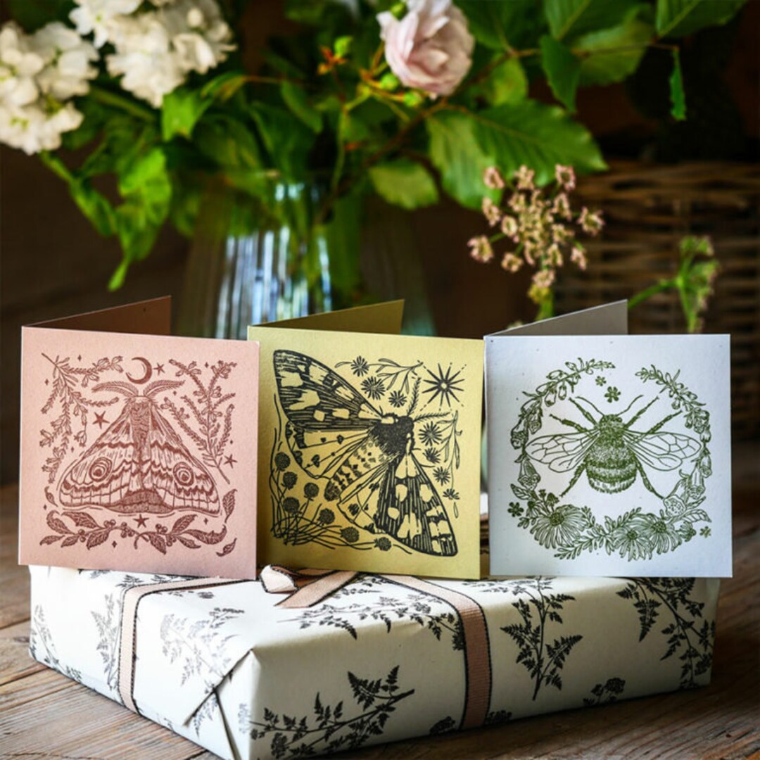 Hedgerow Wildlife Insect Rubber Stamp Set for Greetings Cards, Art, and ...