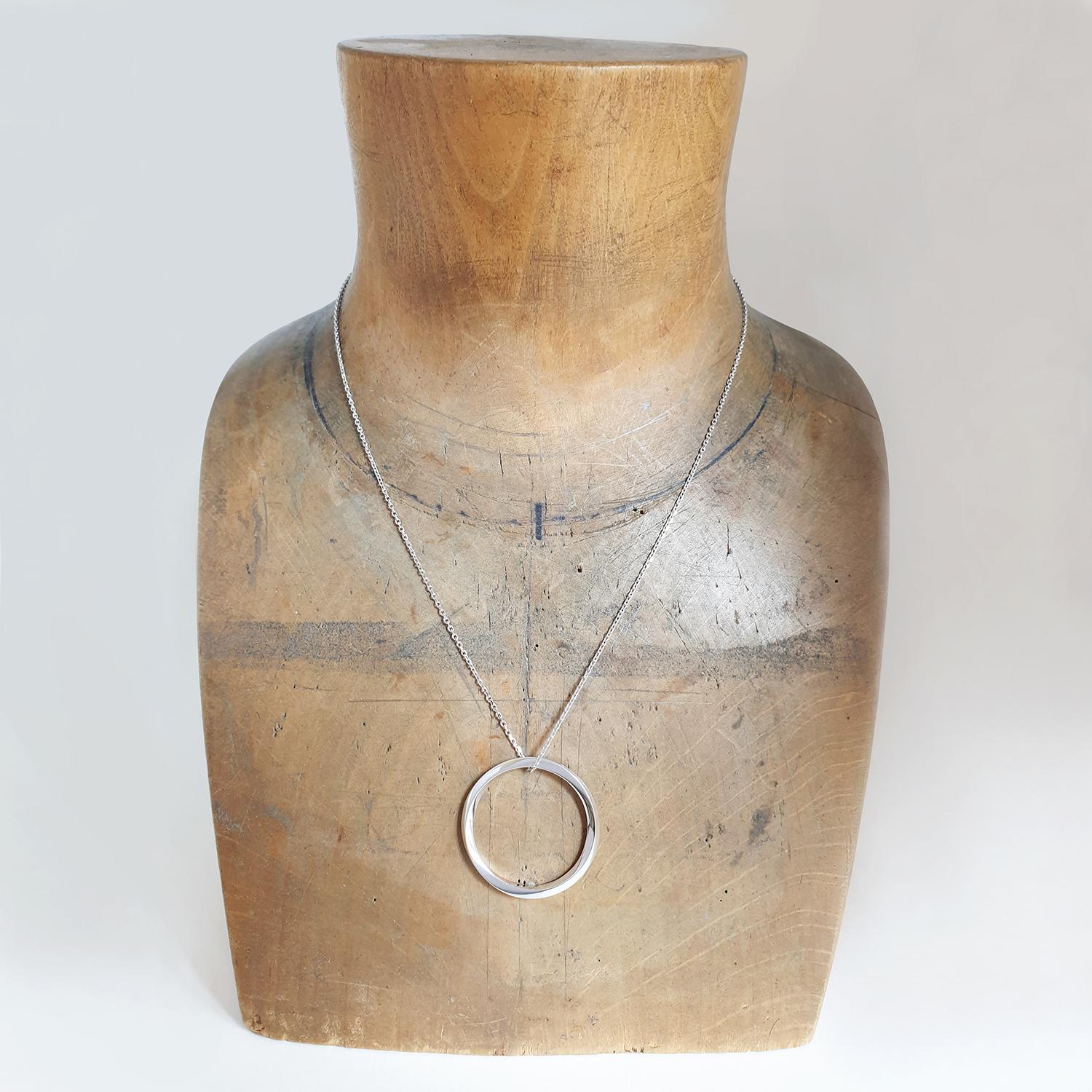 Streamline Silver Pendant - Etsy
