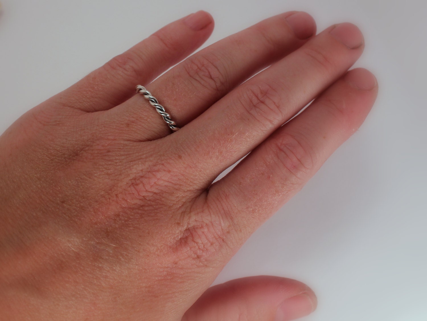 Silver Twist Ring Sterling Silver Made to Order - Etsy