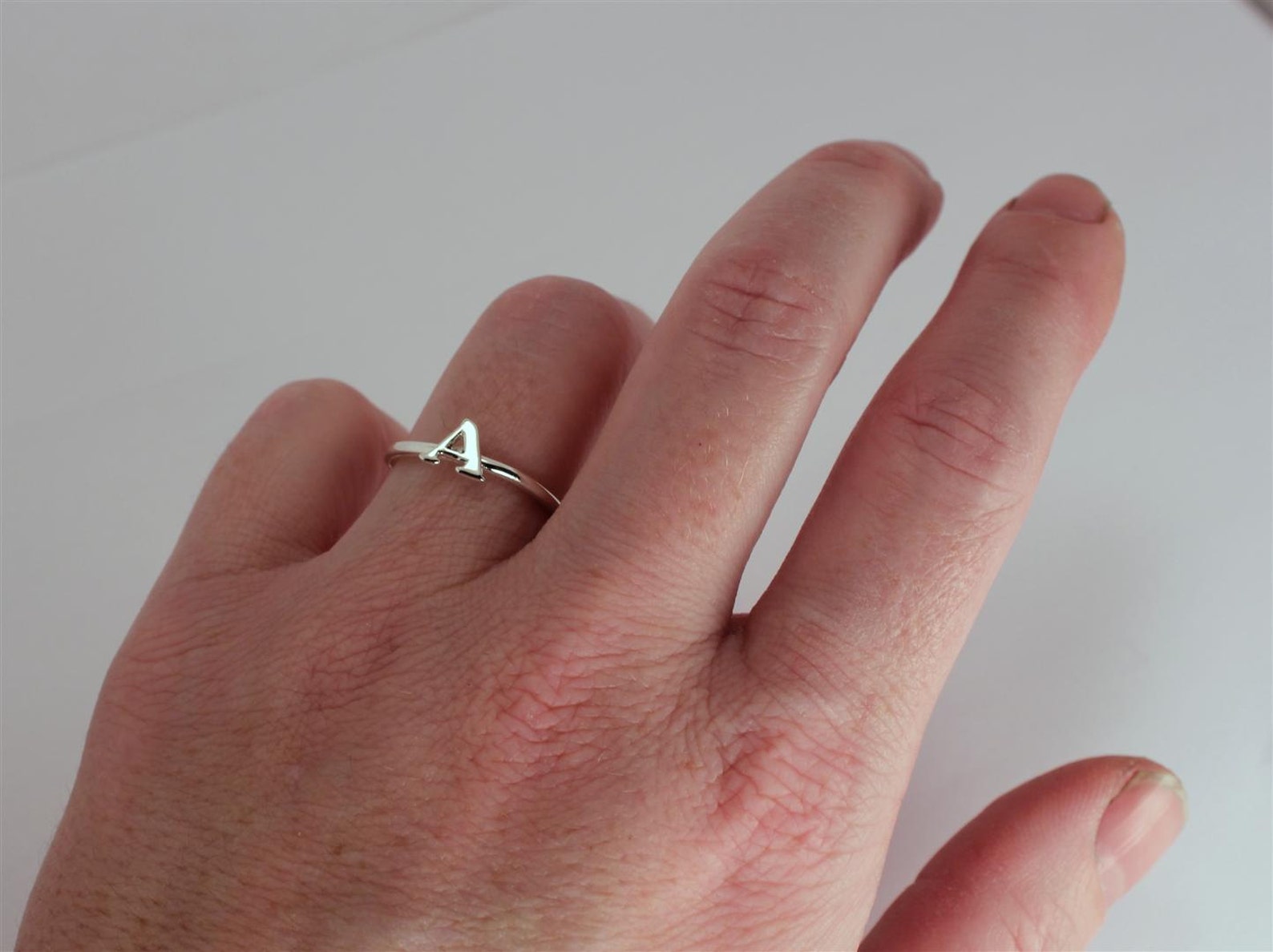 Letter Stacking Ring Sterling Silver Made to Order - Etsy