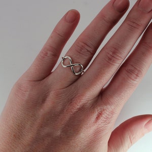 Infinity Symbol Ring Sterling Silver Made to Order - Etsy