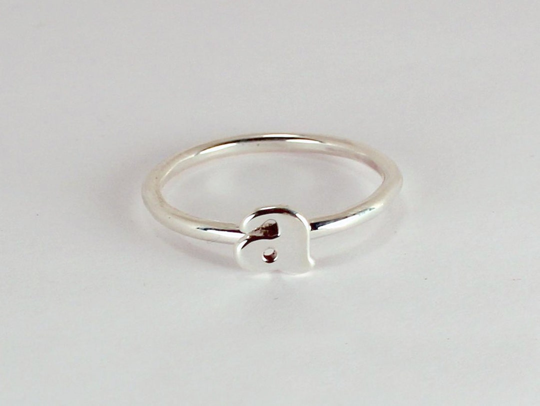 Letter Stacking Ring, Sterling Silver, Made to Order - Etsy