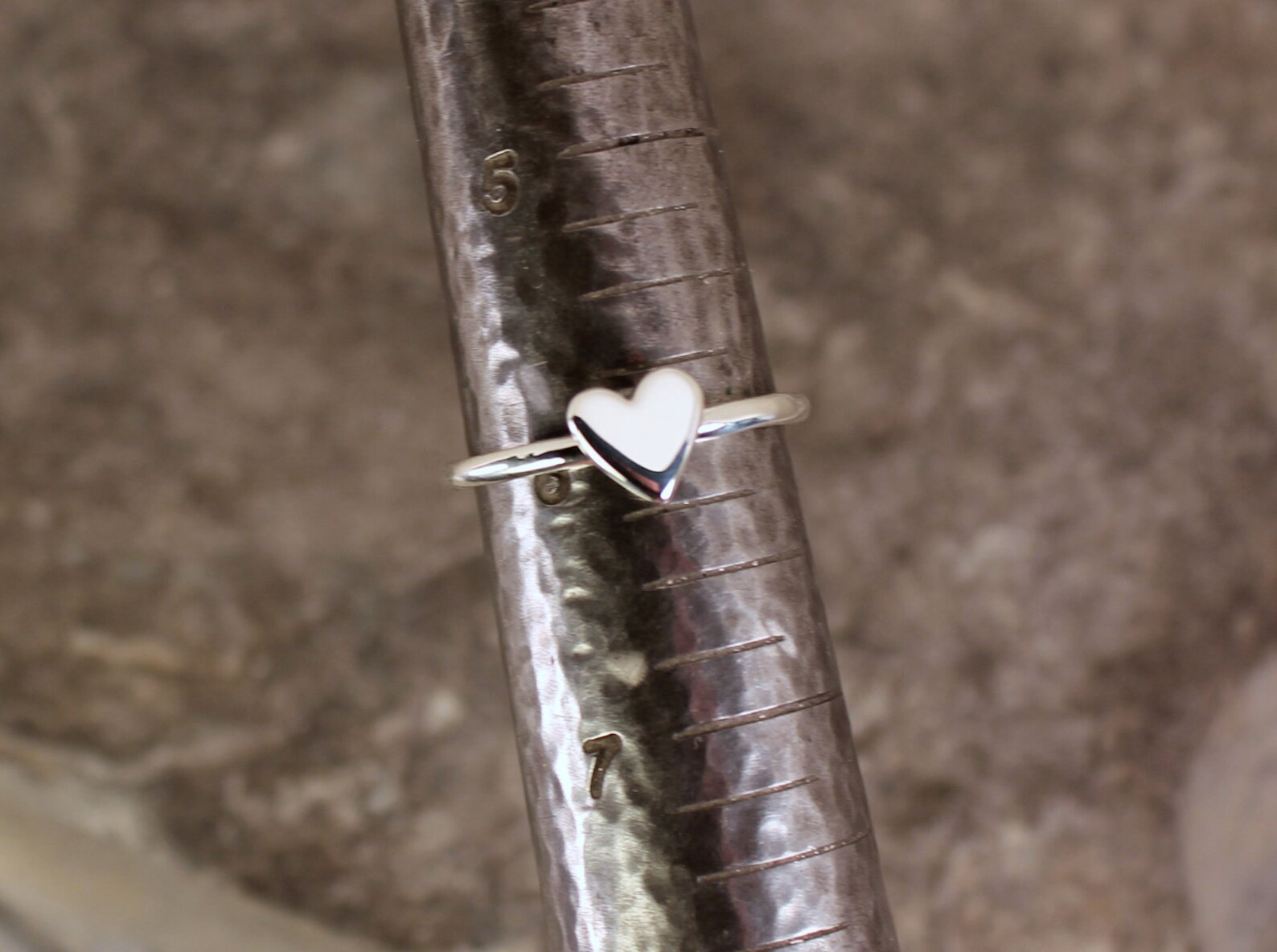 Heart Stacking Ring Sterling Silver Made to Order - Etsy