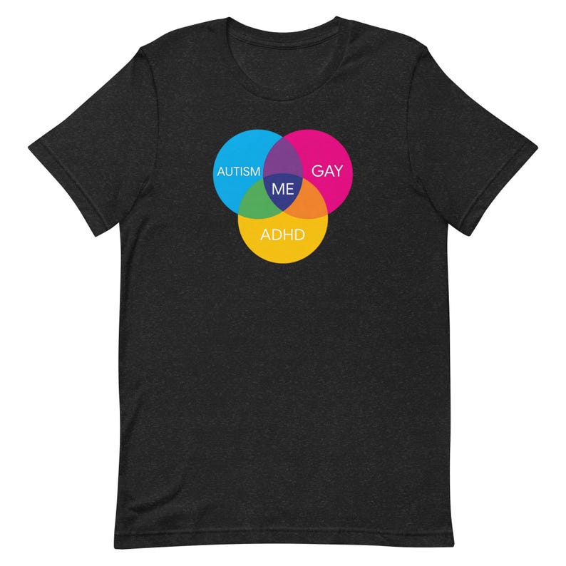 Audhd Queer Venn Diagram Shirt – Gay Autism Neurodivergent Pride Tee - Etsy