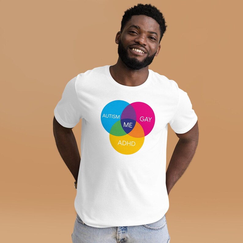 Audhd Queer Venn Diagram Shirt – Gay Autism Neurodivergent Pride Tee - Etsy
