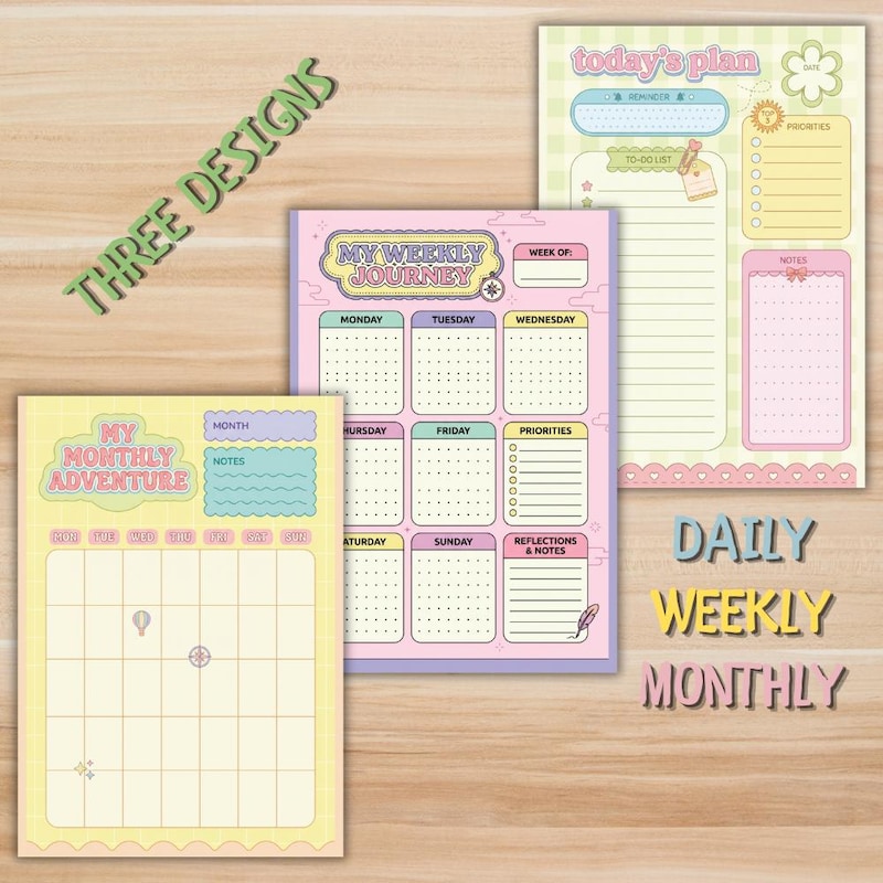 Pastel Weekly Planner Pad - Etsy