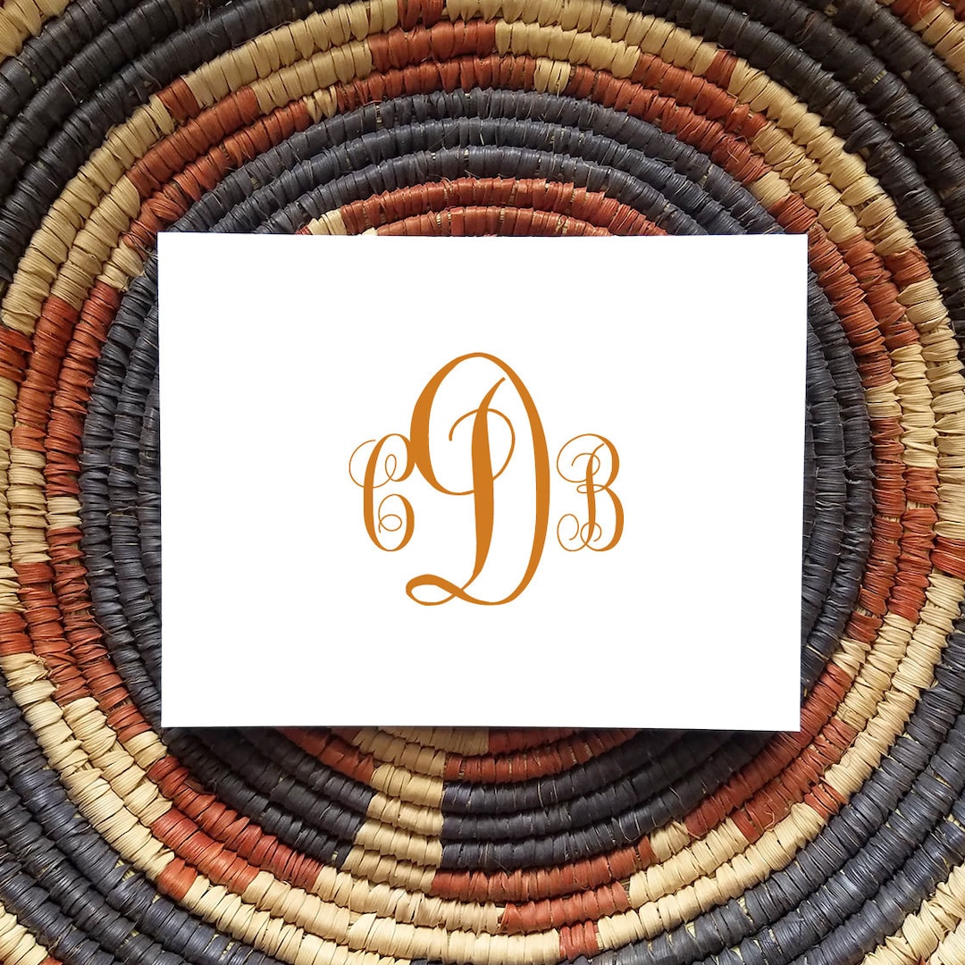 Custom Monogrammed Stationery. Thank You Note Cards. Personalized ...