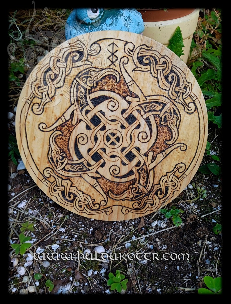 Viking Pyrography Wall Decoration - Etsy