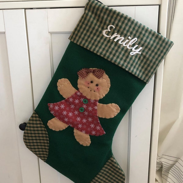Gingerbread Stocking - Etsy
