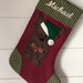 Reindeer Stocking, Stocking With Reindeer, Christmas Stocking With ...