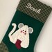 Mouse Stocking, Stocking With Christmas Mouse, Mouse Christmas Stocking ...
