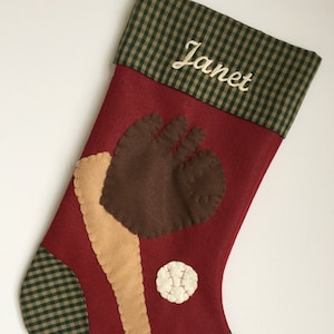 Baseball Stocking, Baseball Christmas Stocking, Stocking With Baseball ...