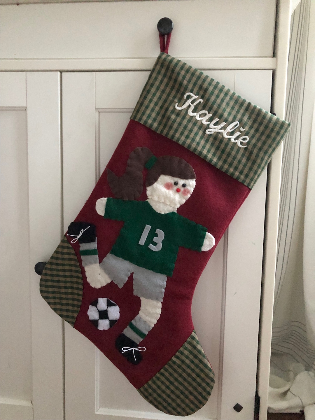 Girl Soccer Stocking Soccer Christmas Stocking Soccer Stocking for Girl ...