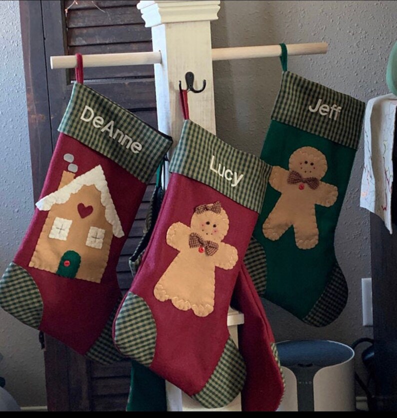 Gingerbread Stocking Gingerbread Girl Stocking Christmas - Etsy