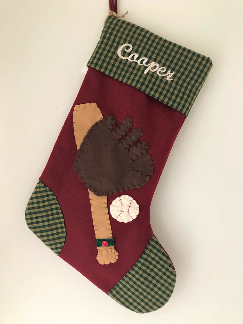 Baseball Stocking Baseball Christmas Stocking Stocking With - Etsy