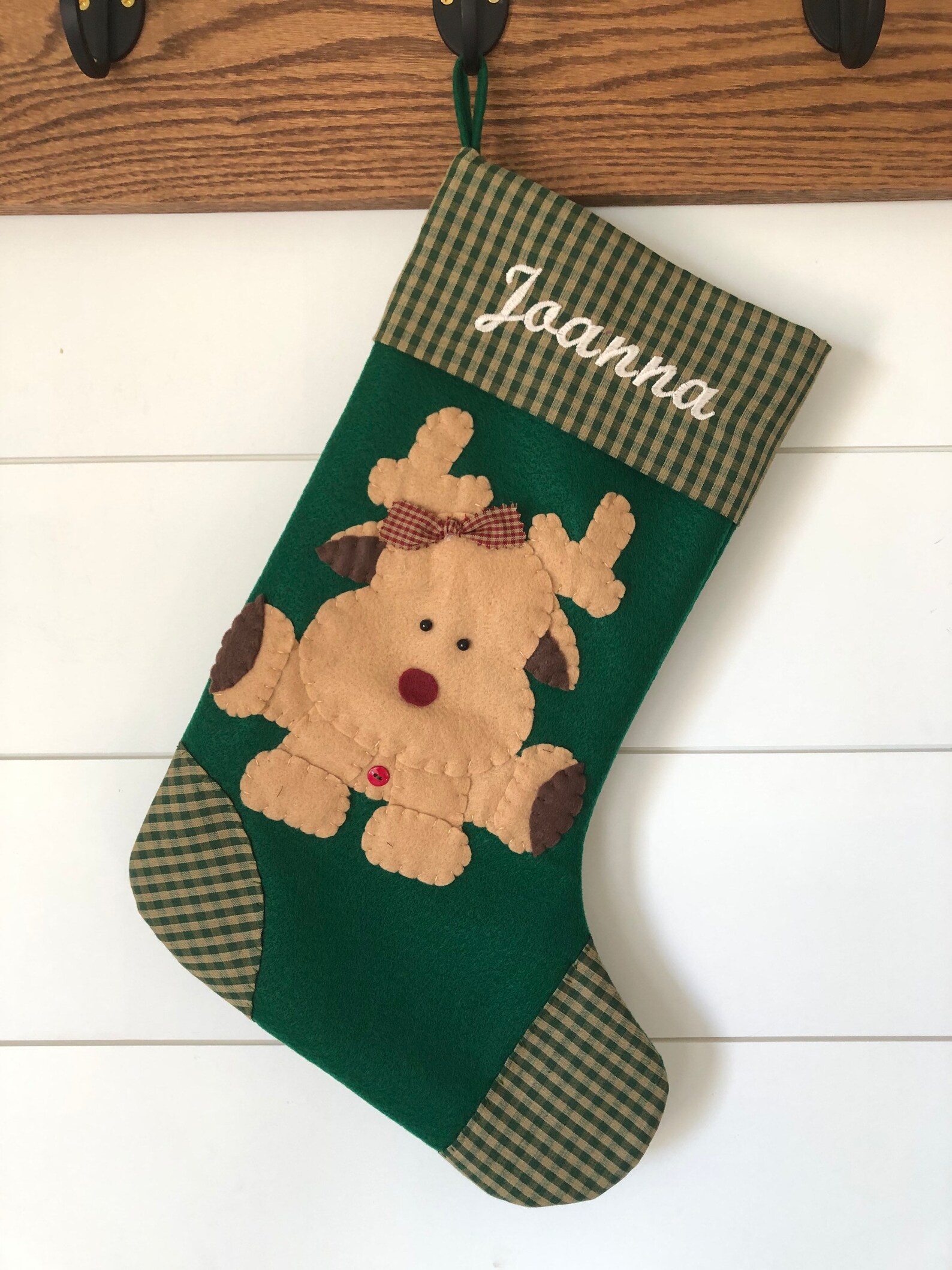 Reindeer Stocking Christmas Stocking Christmas Stocking for - Etsy