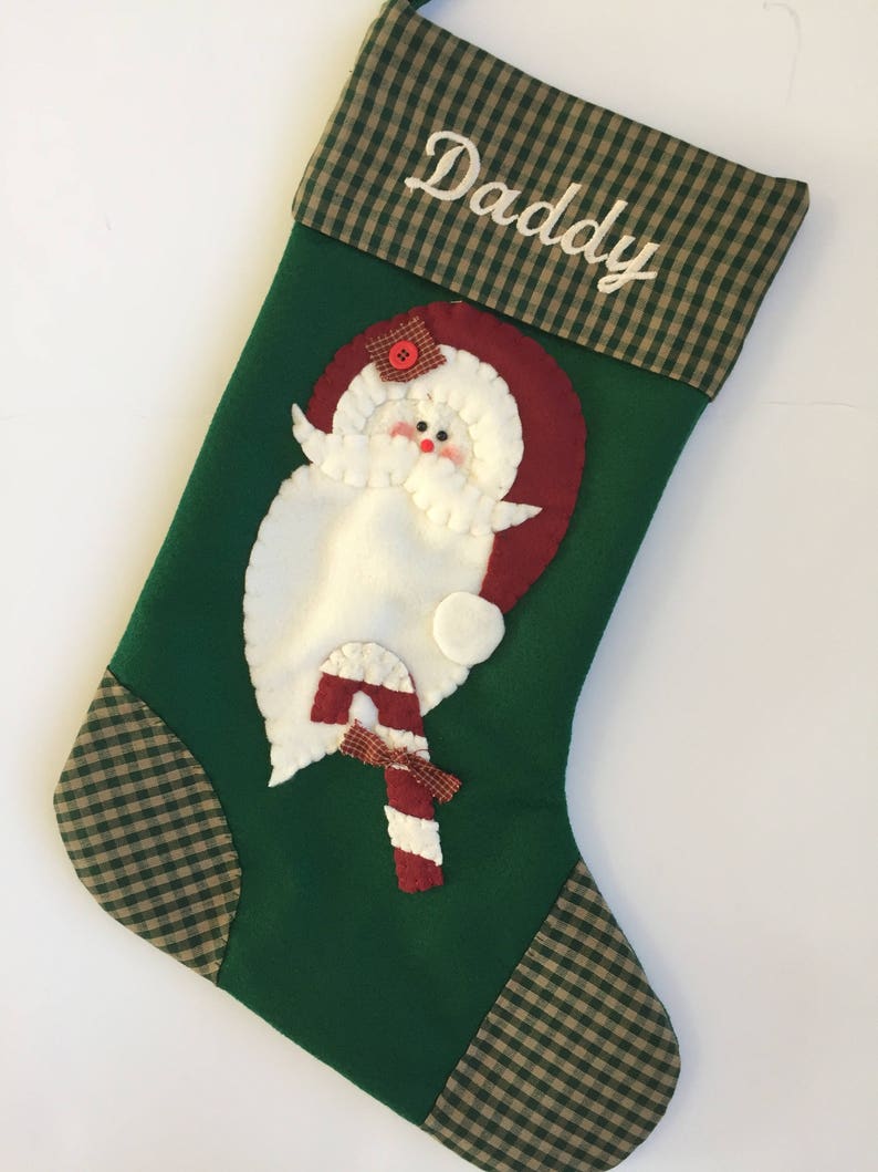 Santa Stocking Stocking With Santa Cute Stocking for Boy - Etsy