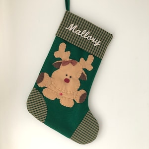 Reindeer Stocking Christmas Stocking Christmas Stocking for | Etsy