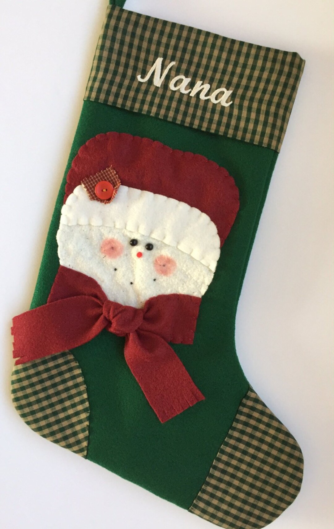 Mrs Claus Stocking, Mrs Claus Christmas Stocking, Stocking With Mrs ...