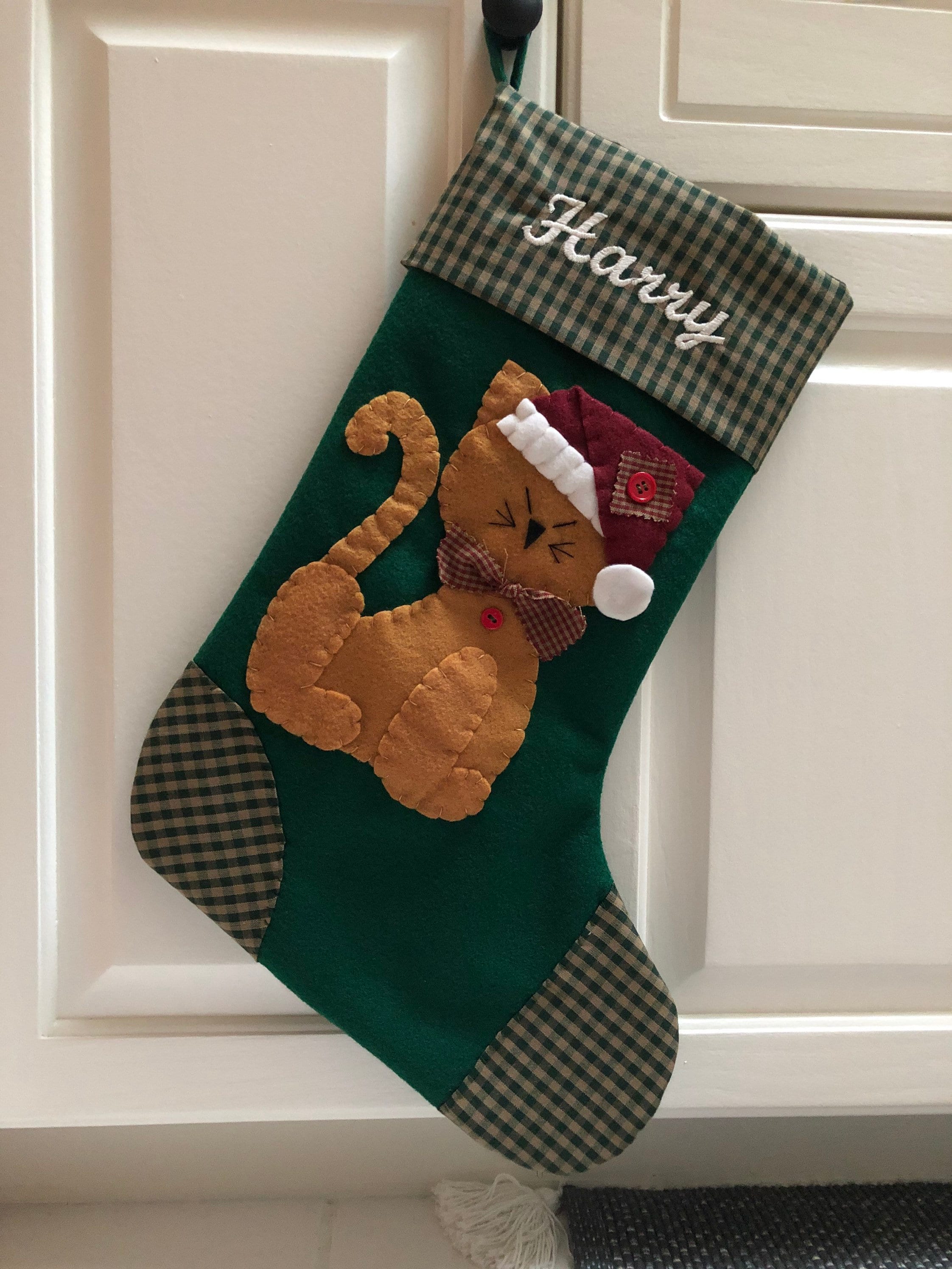 Cat Stocking Cat Christmas Stocking Stocking for Cat | Etsy