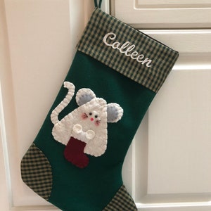 Mouse Stocking, Stocking With Christmas Mouse, Mouse Christmas Stocking ...
