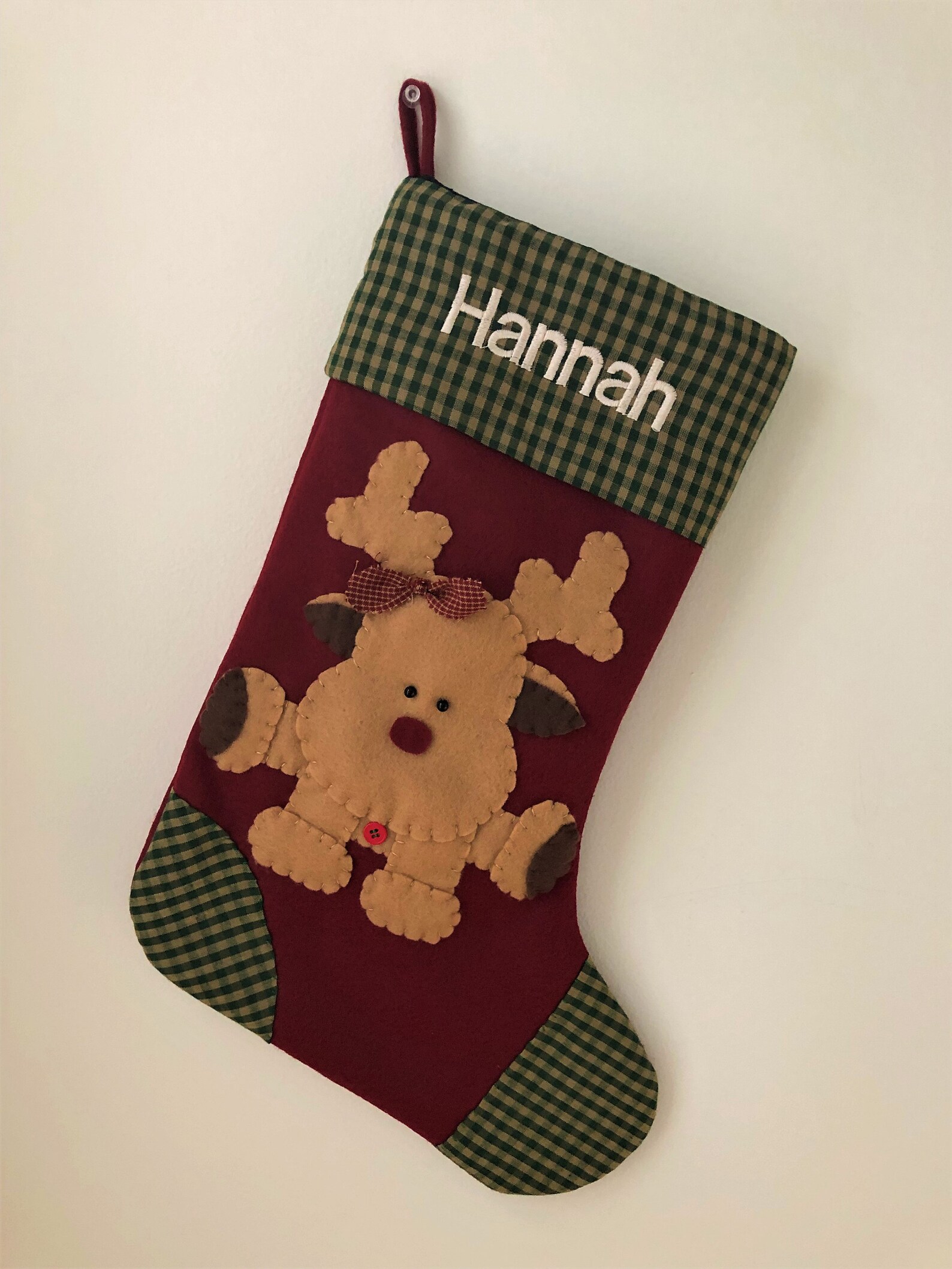 Reindeer Stocking Christmas Stocking Christmas Stocking for - Etsy