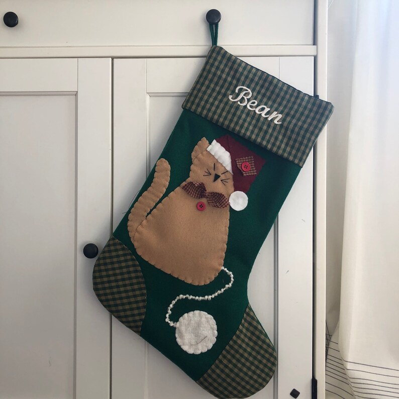 Cat Stocking Cat Christmas Stocking Stocking for Cat - Etsy