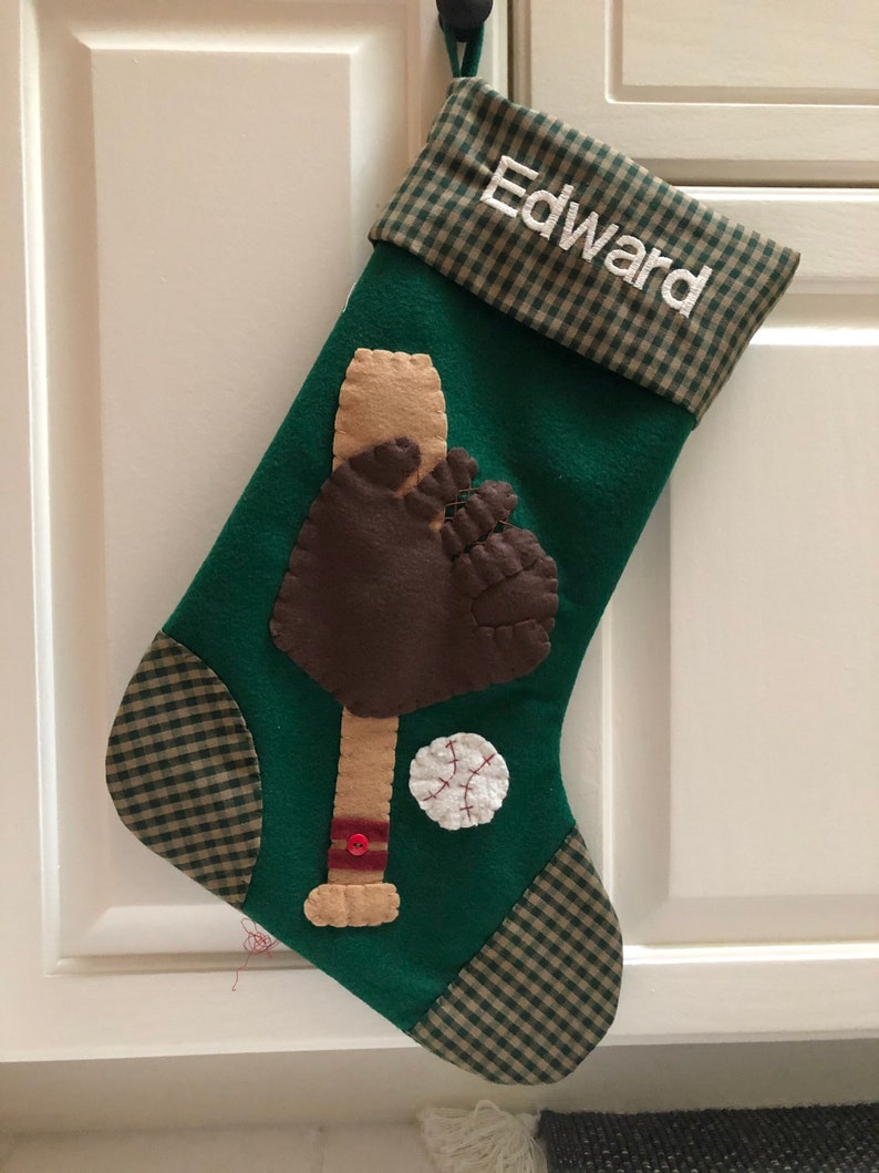 Baseball Stocking Baseball Christmas Stocking Stocking With - Etsy