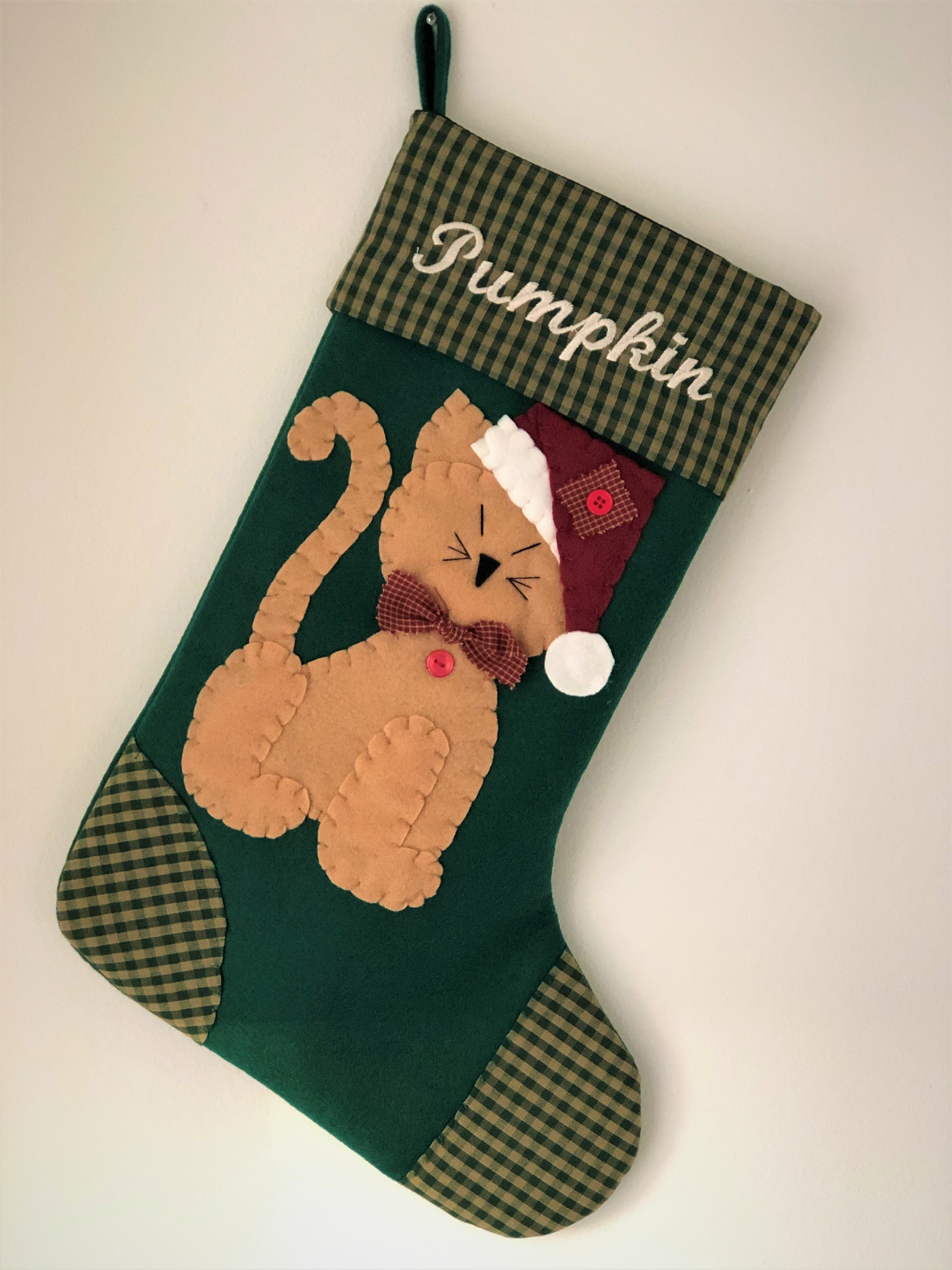 Cat Stocking Cat Christmas Stocking Stocking for Cat | Etsy