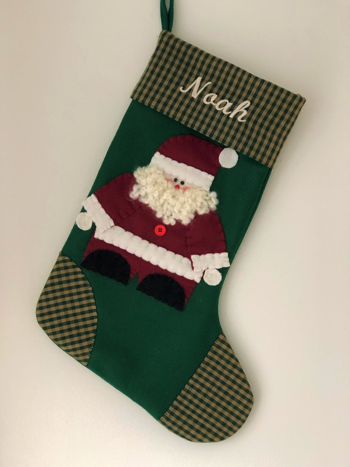 Santa Stocking Stocking with Santa Stocking for Boy | Etsy