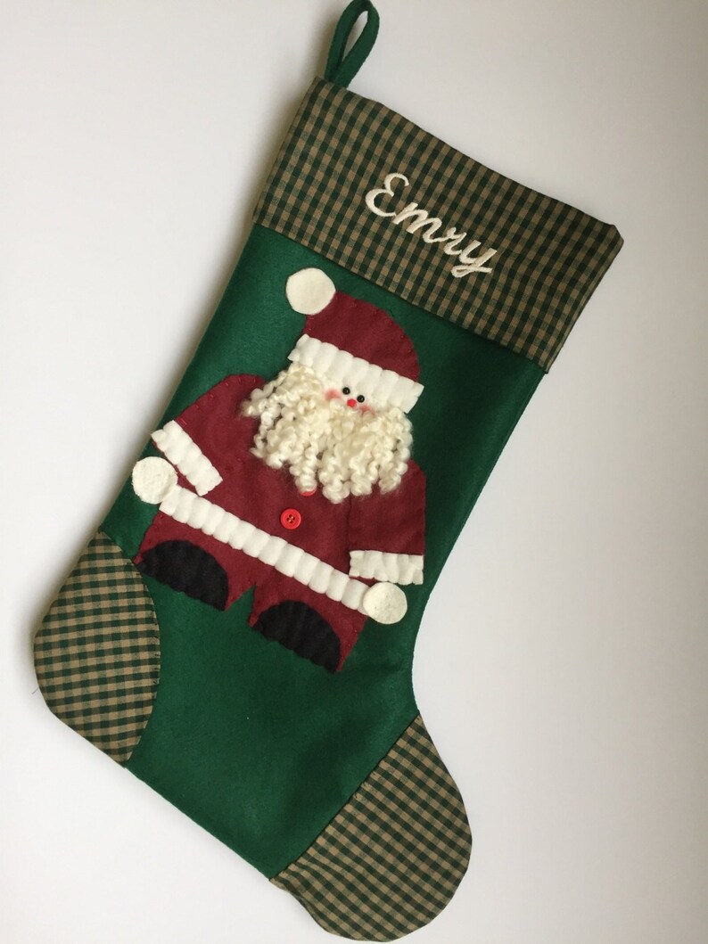 Santa Stocking Stocking With Santa Stocking for Boy - Etsy