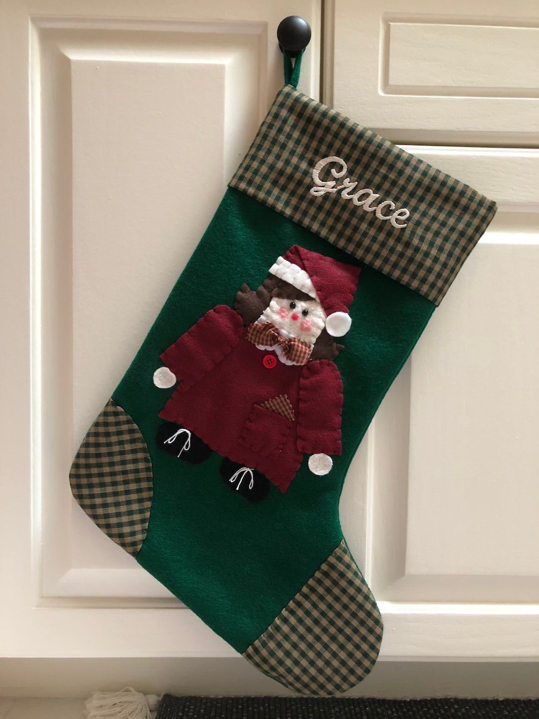 Mrs Claus Stocking, Stocking for Mom, Girl Stocking, Mrs Claus ...