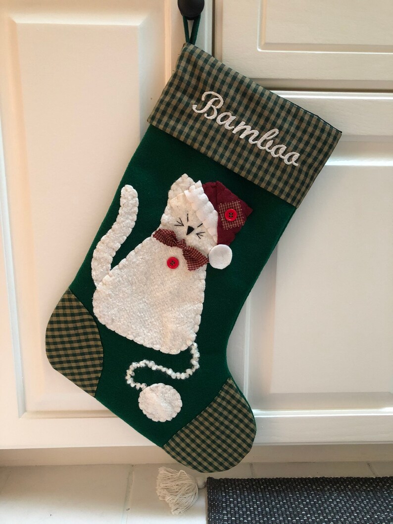 Cat Stocking Cat Christmas Stocking Stocking for Cat - Etsy
