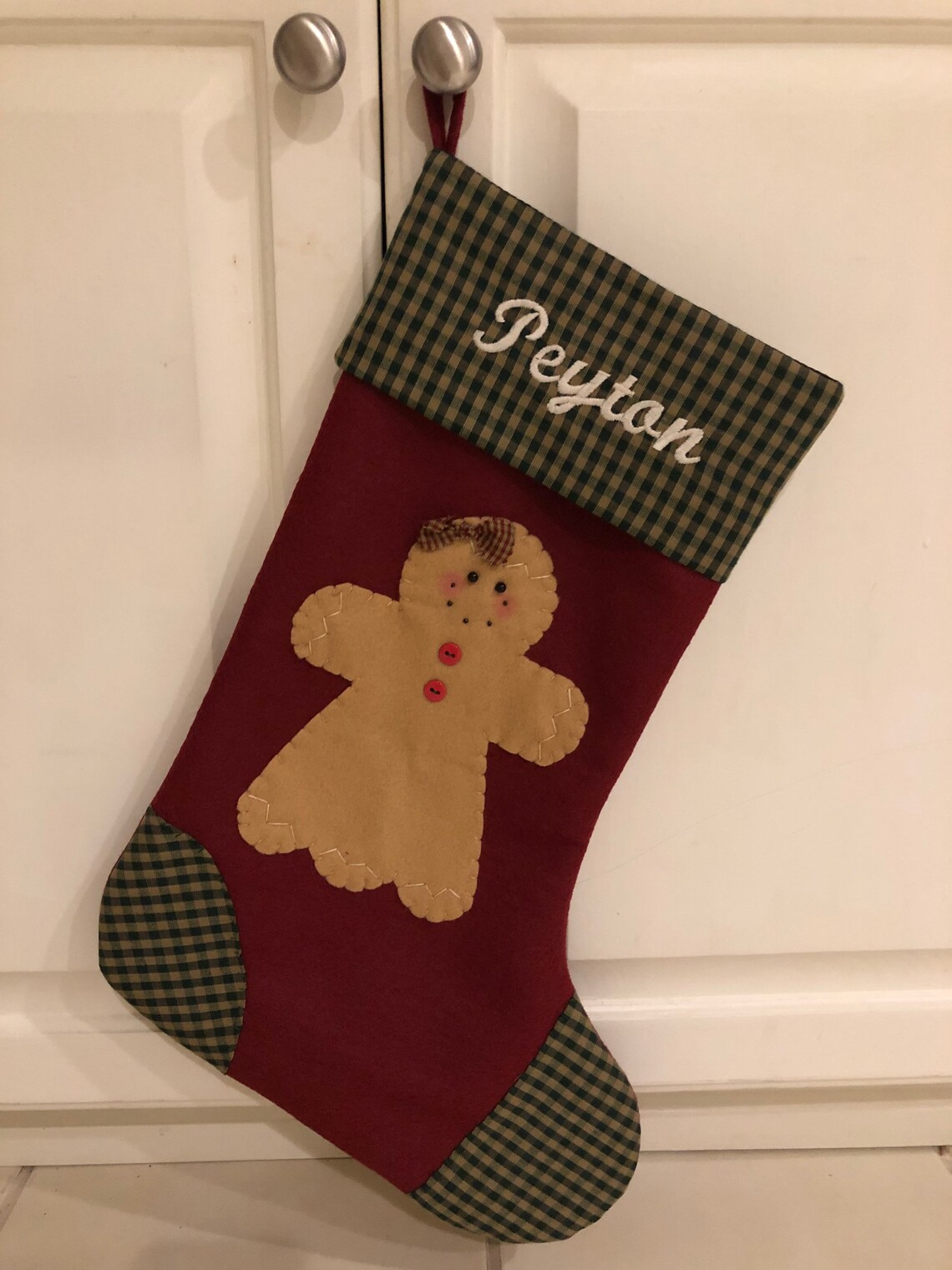 Gingerbread Stocking Gingerbread Girl Stocking Christmas | Etsy
