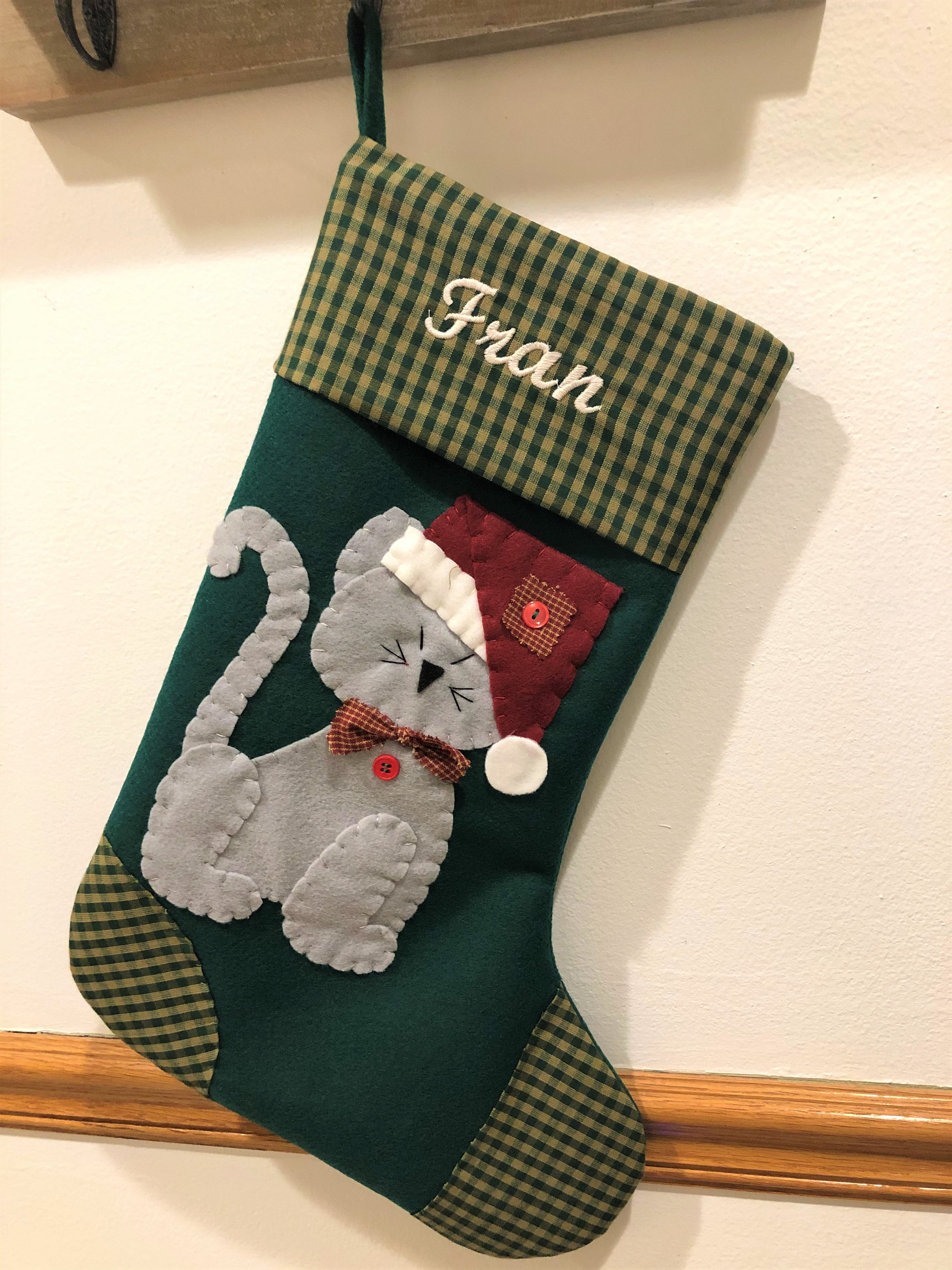 Cat Stocking Cat Christmas Stocking Stocking for Cat | Etsy