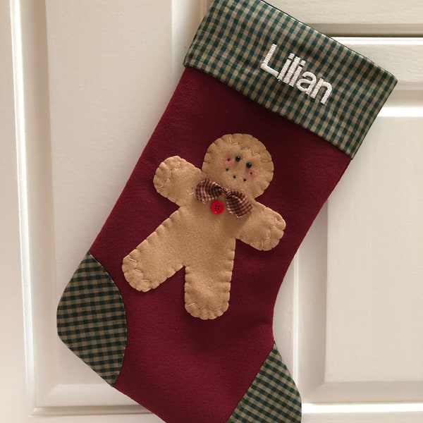 Gingerbread Stocking - Etsy