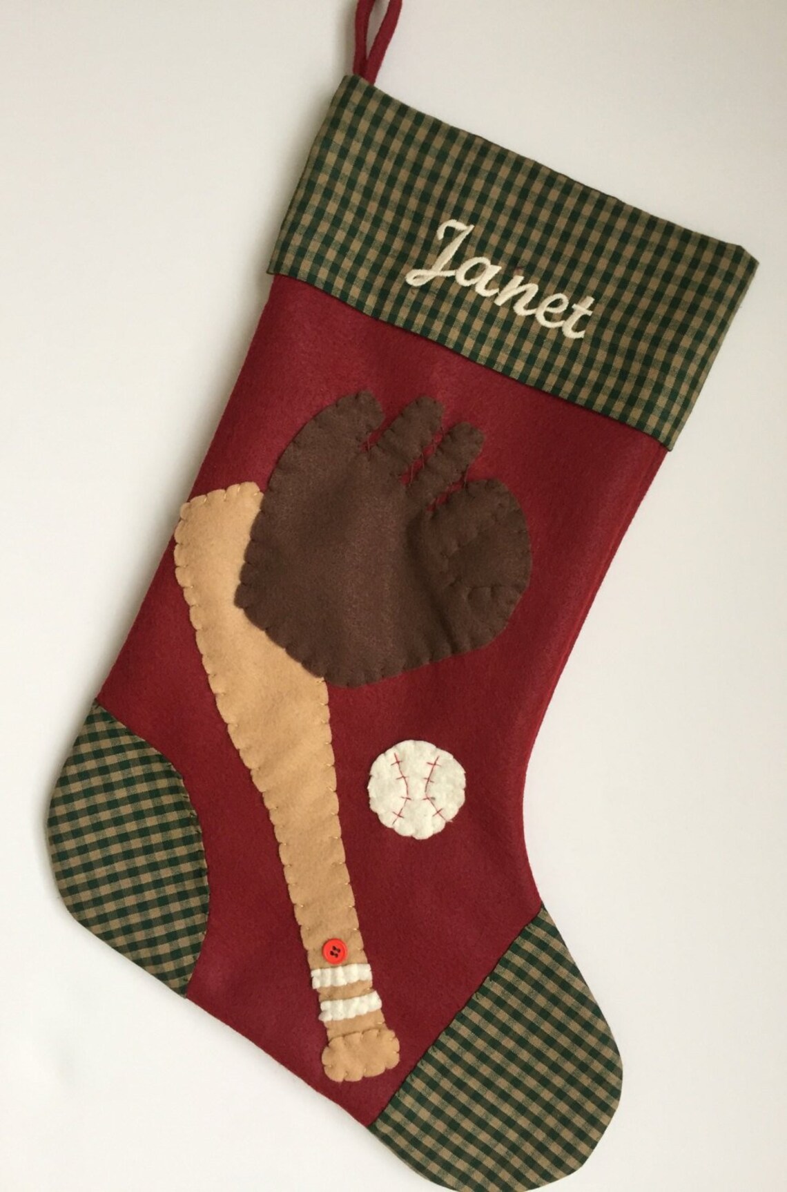 Baseball Stocking Baseball Christmas Stocking Stocking With - Etsy