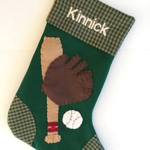 Baseball Stocking, Baseball Christmas Stocking, Stocking With Baseball ...