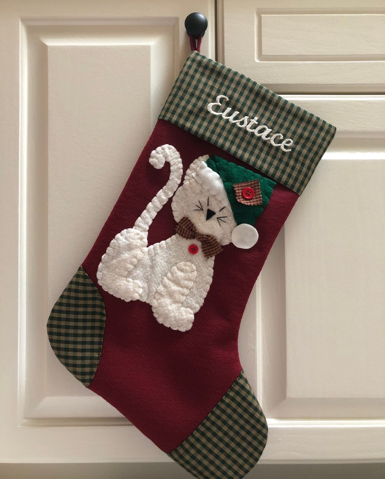 Cat Stocking Cat Christmas Stocking Stocking for Cat - Etsy