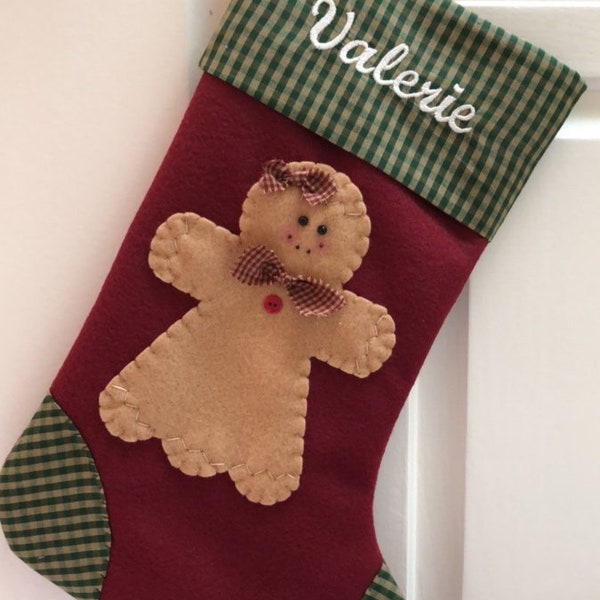 Gingerbread Stocking - Etsy
