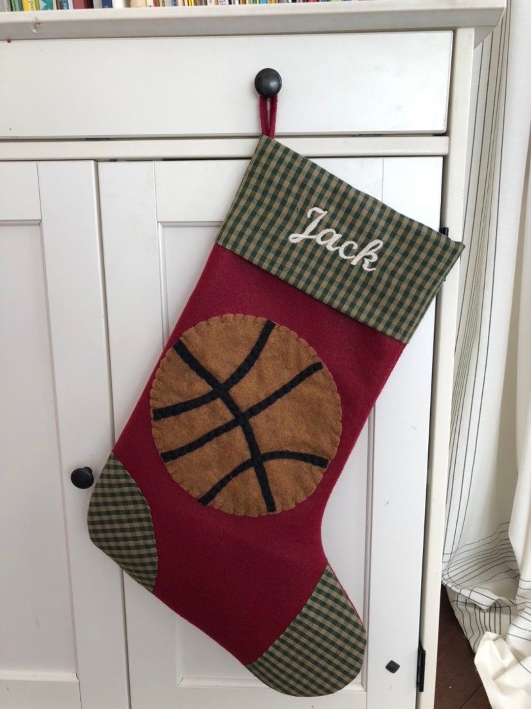 Basketball Stocking, Basketball Christmas Stocking, Stocking With ...