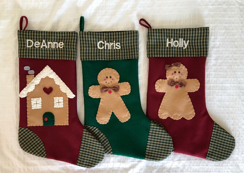 Gingerbread Man Stocking Gingerbread Stocking Stocking With - Etsy