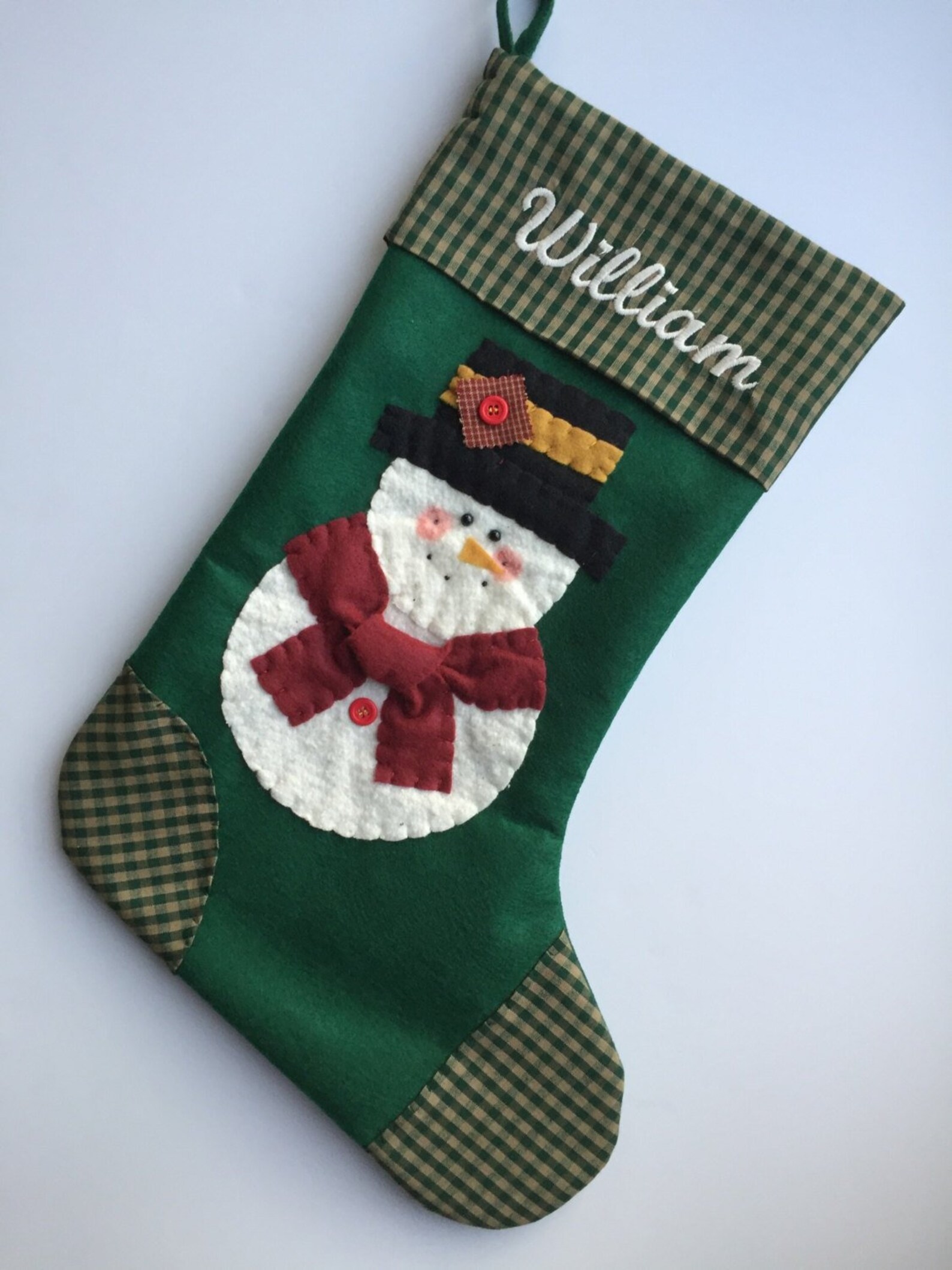 Snowman Stocking Stocking With Snowman Stocking for Boy | Etsy