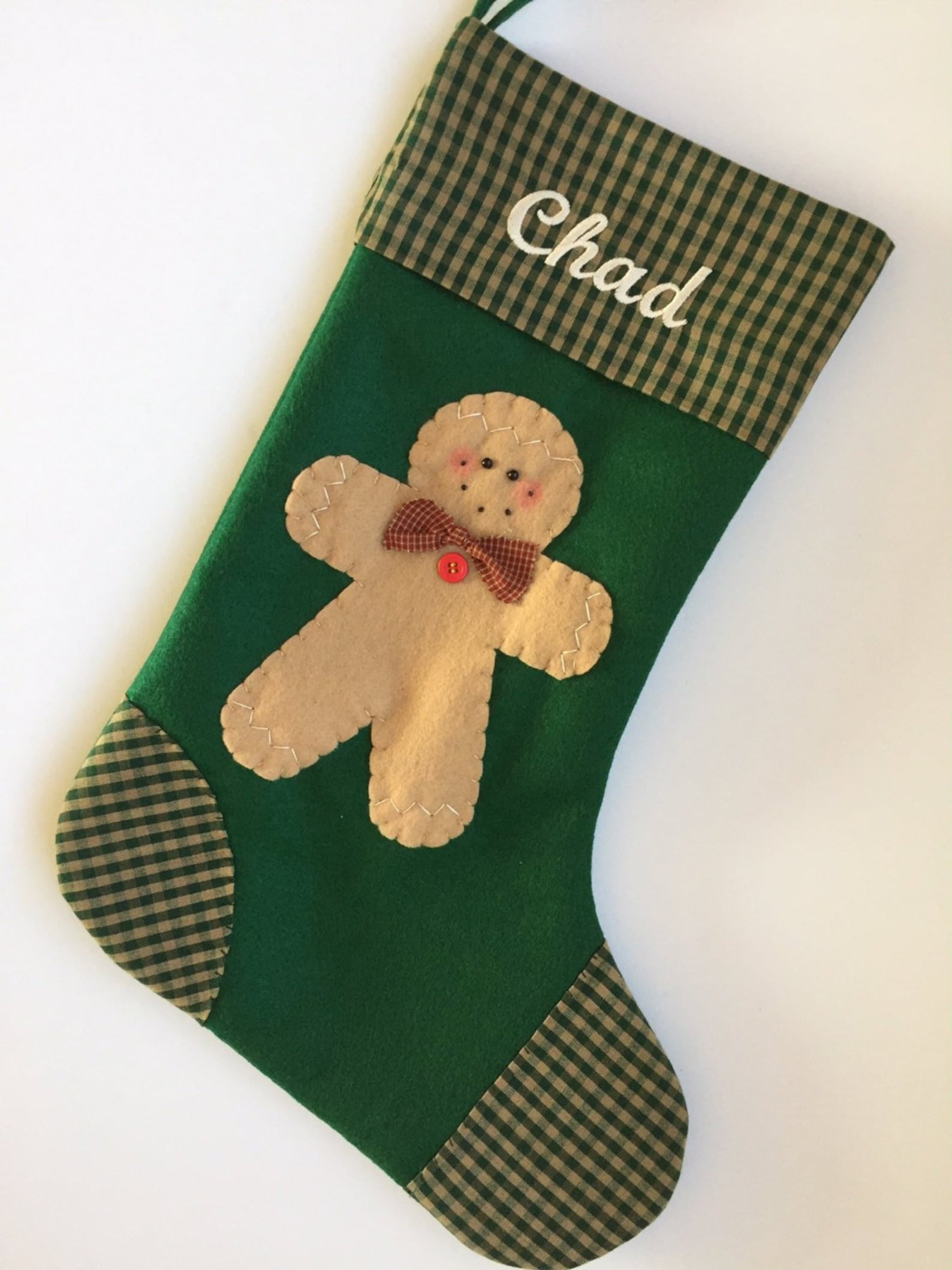 Gingerbread Man Stocking Gingerbread Stocking Stocking With - Etsy